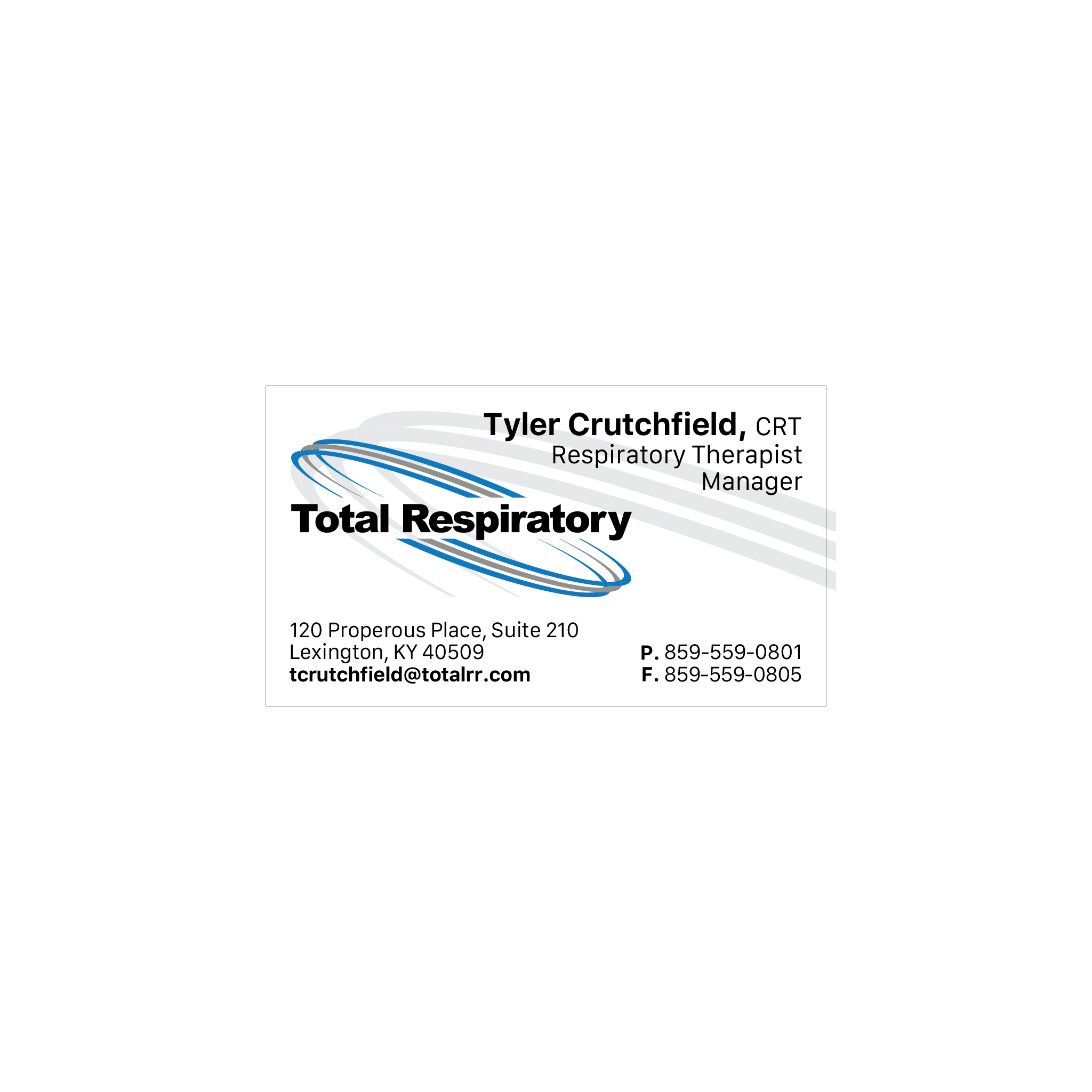 Business Cards – Total Respiratory