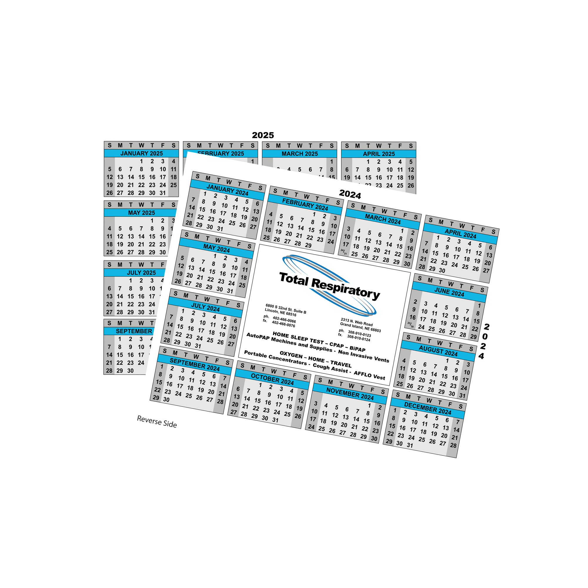 Laminated Calendar – Total Respiratory